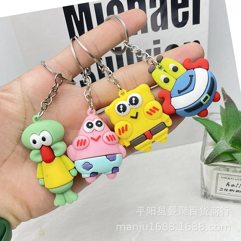 Jual GANTUNGAN KUNCI KARAKTER SPONGEBOB / KEYCHAIN RUBBER SPONGEBOB ...