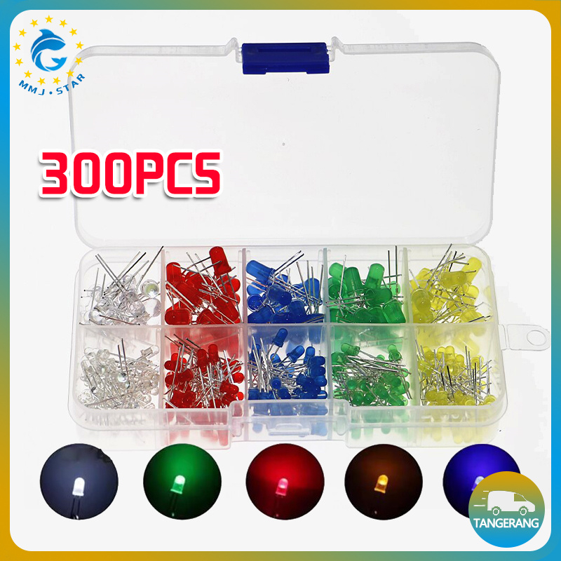 Jual 300pcs LED Kit Warna Campur Merah Hijau Kuning Biru Putih/Dioda ...