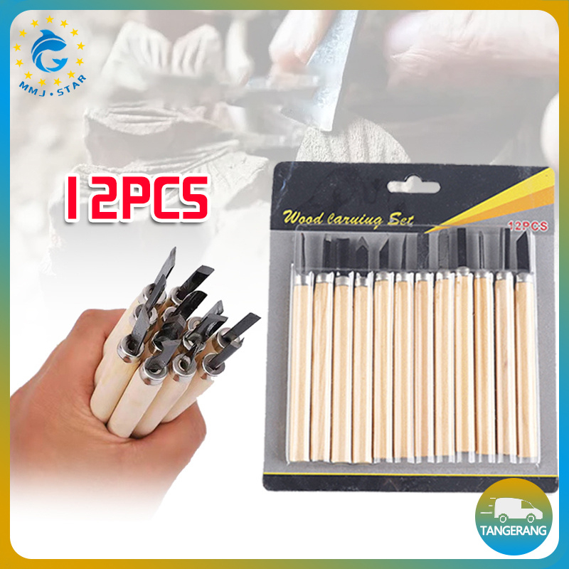 Jual Wood Carving Tool 12PCS/Alat Pahat Kayu/Pisau Pahat Kayu | Shopee ...