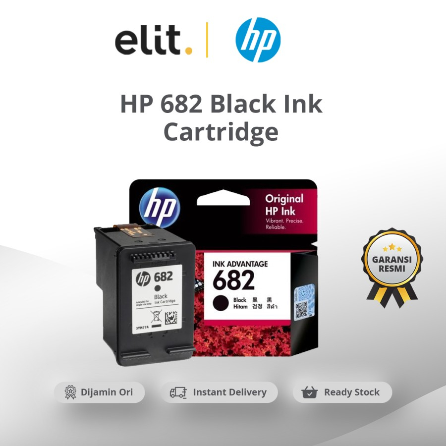 Jual HP 682 Black Ink Cartridge | Shopee Indonesia