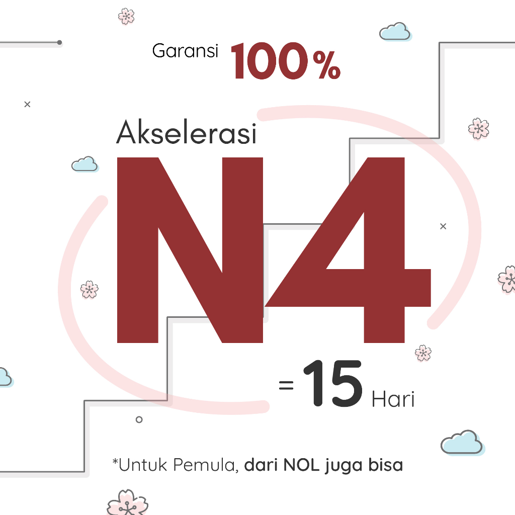 Jual Program Belajar Bahasa Jepang Akselerasi N4=15 hari | GARANSI 100% | Shopee Indonesia