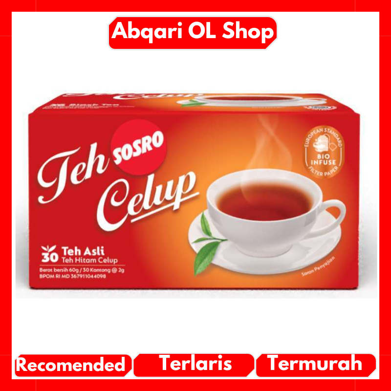 Jual Teh Celup Sosro - Teh Asli - Teh Hitam Celup Isi 30 Kantong ...