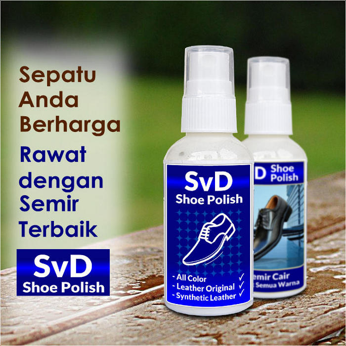 Jual SVD Semir Sepatu Cair Shoe Polish Semir Sepatu Hitam Semir Sepatu ...