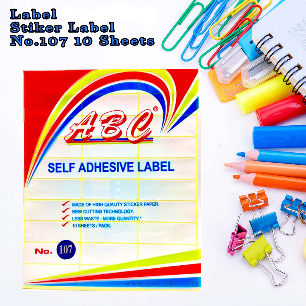 Jual Label Kertas / Stiker Label / No.107 / 10 Sheets | Shopee Indonesia