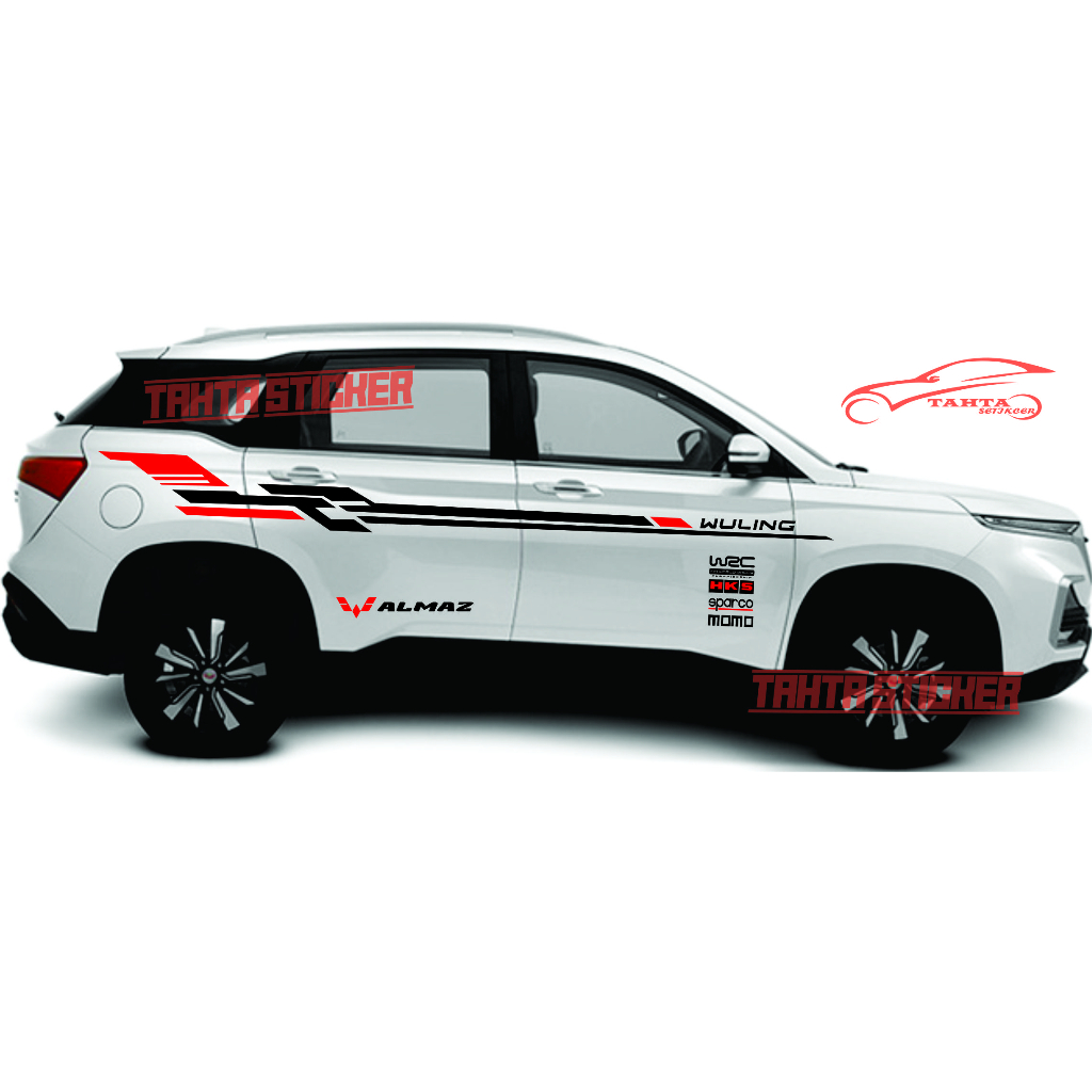 Jual promo stiker cutting mobil wuling almaz sticker sisi samping mobil ...
