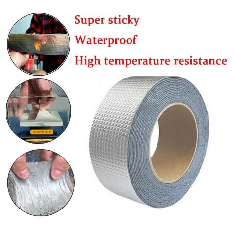 Jual Lakban Anti Bocor 3M 5M Lem Anti Air Alumunium Foil Butyl Super Waterproof Tape Tambal ...
