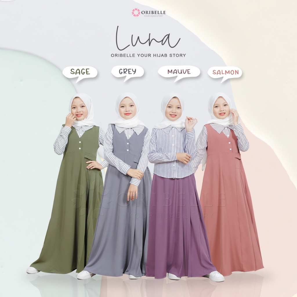 Jual Luna by Oribelle Setelan Gamis Anak Perempuan Tanggung Korean ...