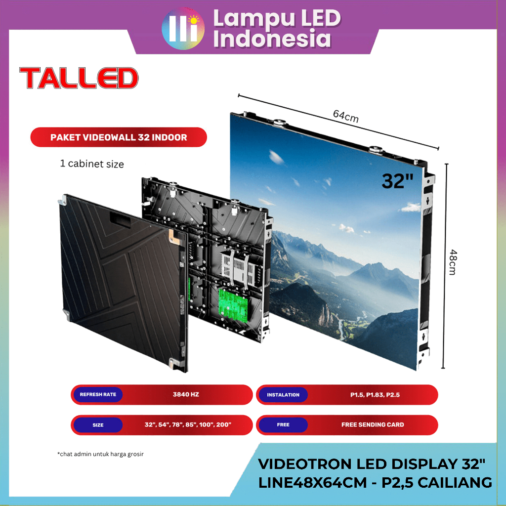 Jual VIDEOWALL VIDEOTRON LED DISPLAY 32" CUSTOM SIZE SLIM NO ...