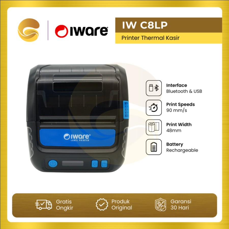 Jual IWARE Printer Bluetooth Portable IW C8LP 80MM Thermal Setara PRJ ...