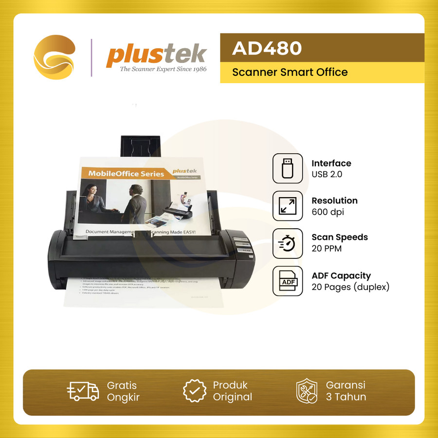 Jual PLUSTEK Scanner Mobileoffice AD480 | Shopee Indonesia