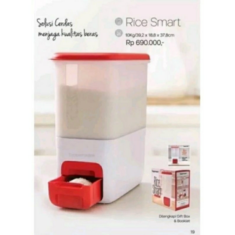 Jual RICE SMART UNGU 10kg - Tempat Beras Tupperware | Shopee Indonesia