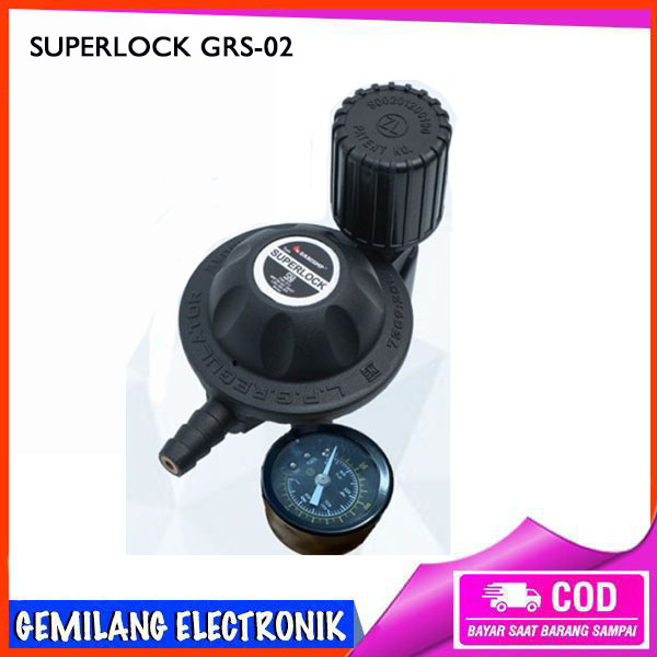 Jual Regulator Gas Superlock Grs 02 Pakai Meter Model Putar Tekanan ...