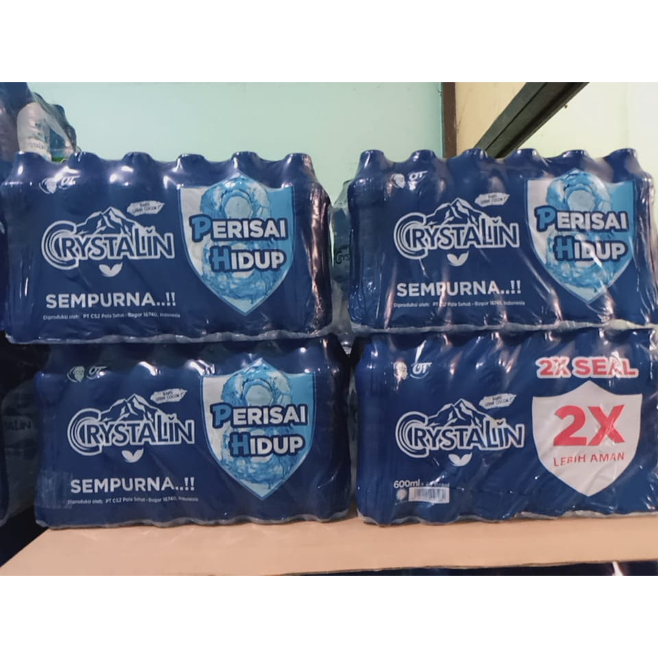 Jual Crystalline Air Mineral 600ml x 24 Botol (KHUSUS SAMEDAY INSTANT) | Shopee Indonesia