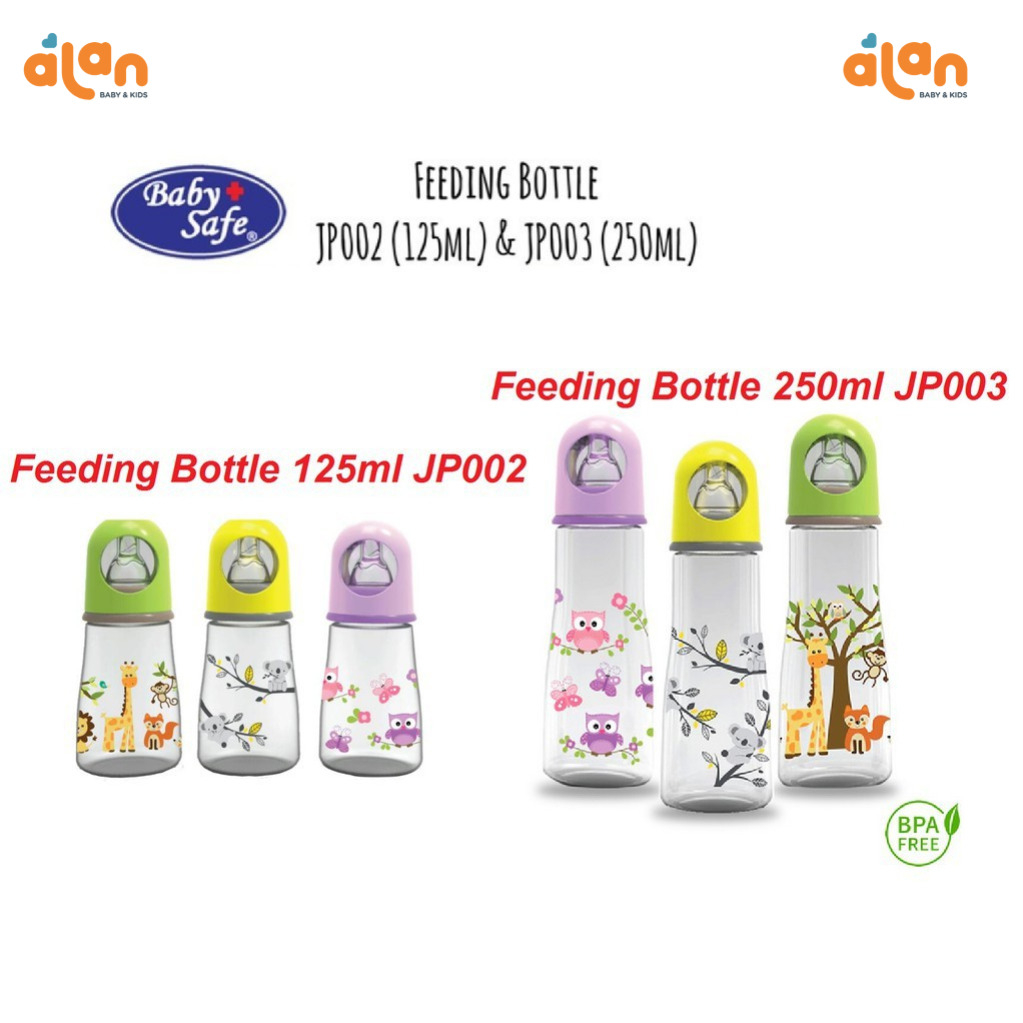 Jual Alan Baby Kids - Baby Safe Feeding Bottle 125/250 ML / Botol Minum Bayi JP002 / JP003 ...