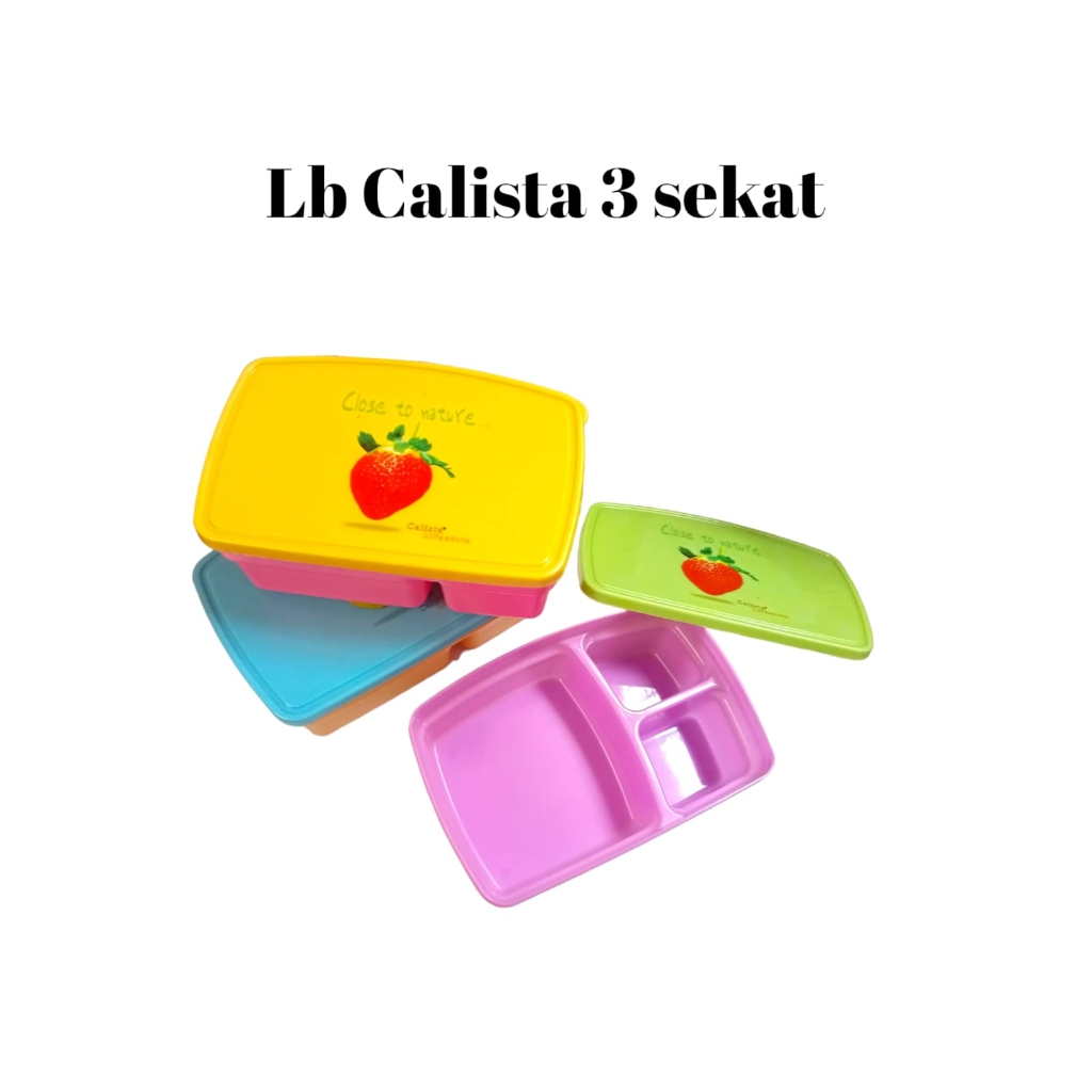 Jual LUNCH BOX CALISTA SEKAT 3 / TEPAK MAKAN PLASTIK SOUVENIR ULANG ...