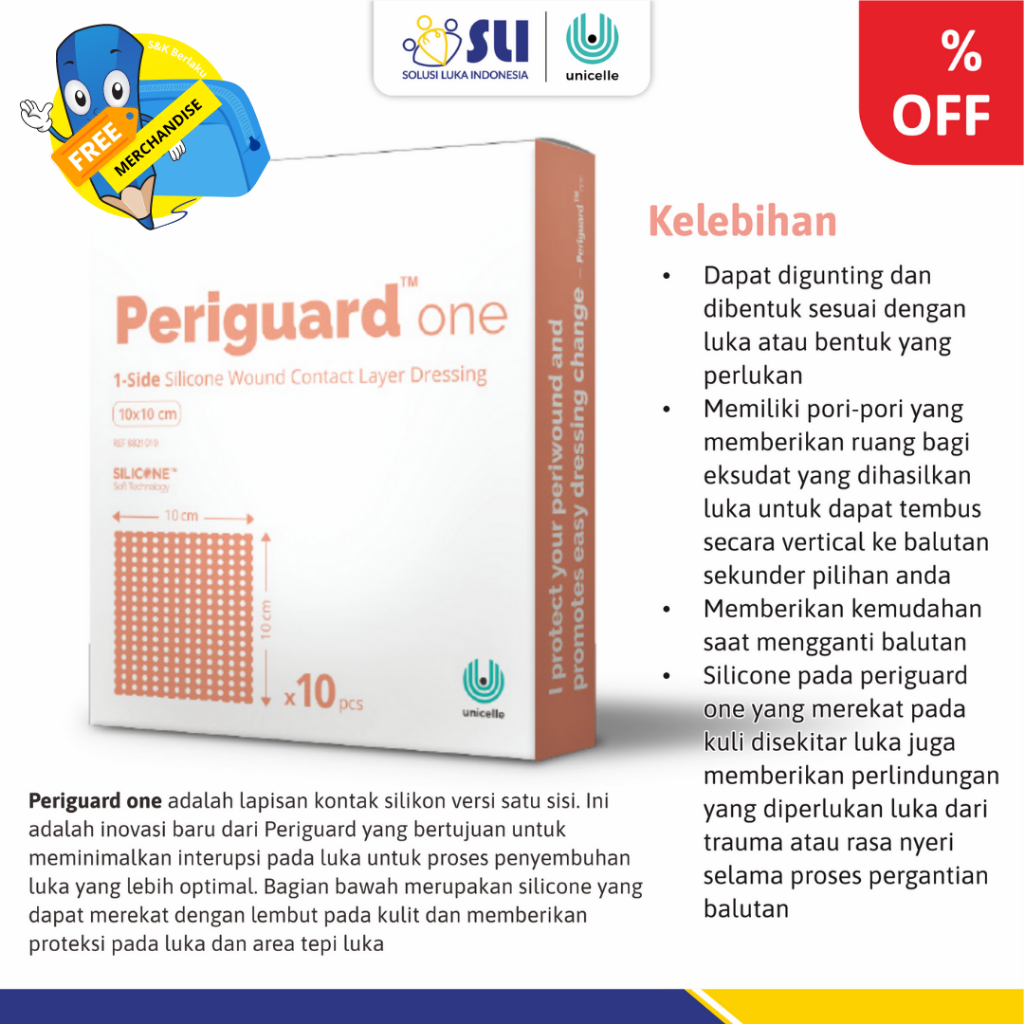 Jual PERIGUARD ONE 10CM X 10CM - SILICONE CONTACT ONE LAYER | Shopee ...