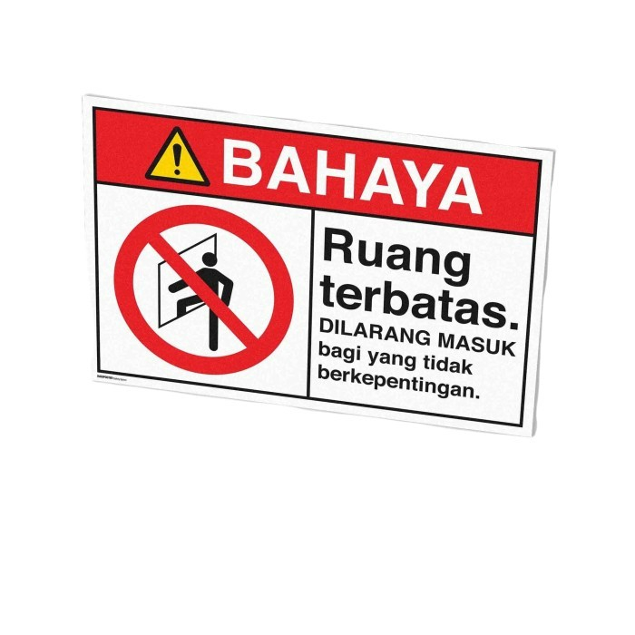 Jual Sign Stiker Bahaya Ruang Terbatas Sticker Rambu Bahaya Dilarang ...