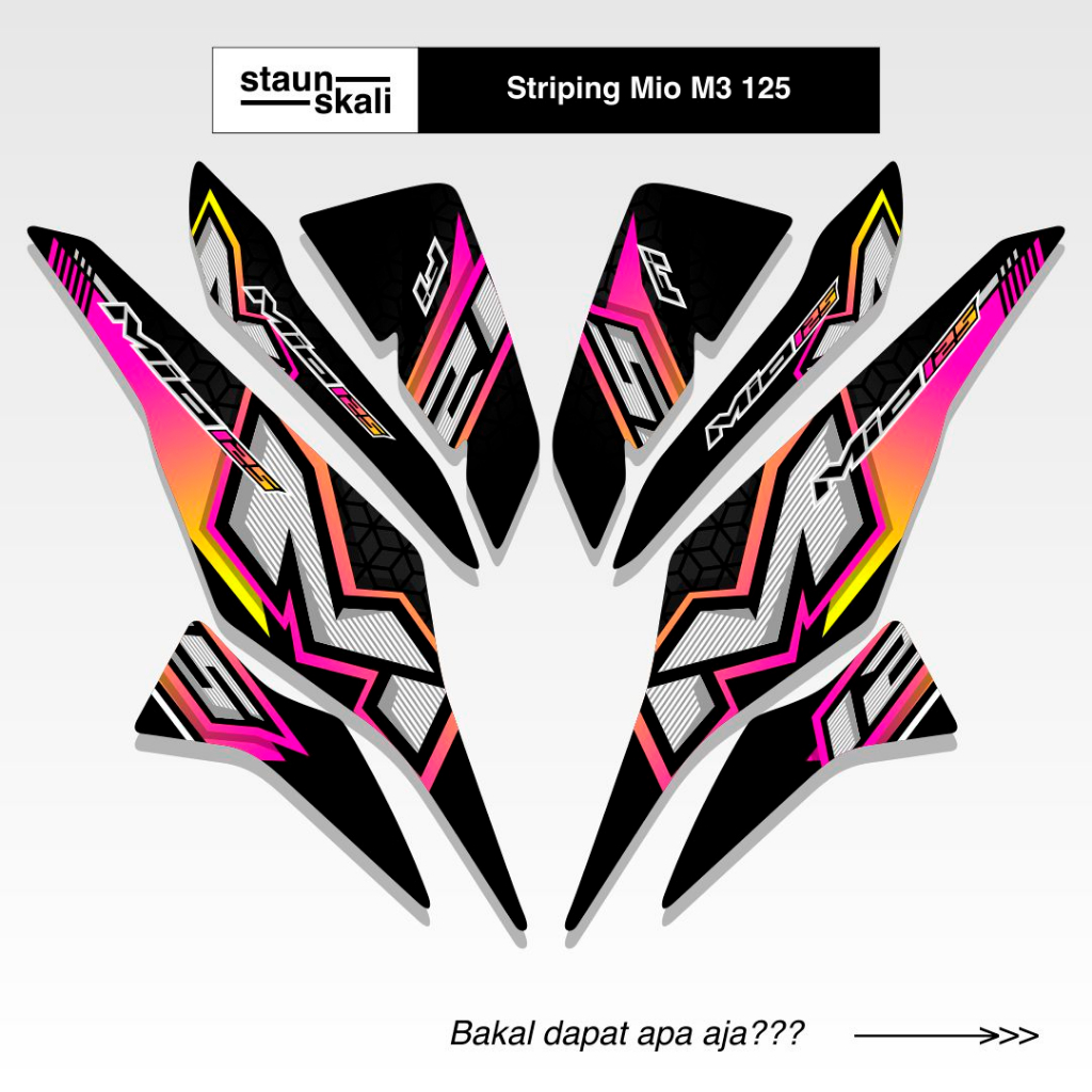 Jual Striping Mio M3 125 Variasi (2) Z 125i Yamaha Full Body 2013 2014 ...