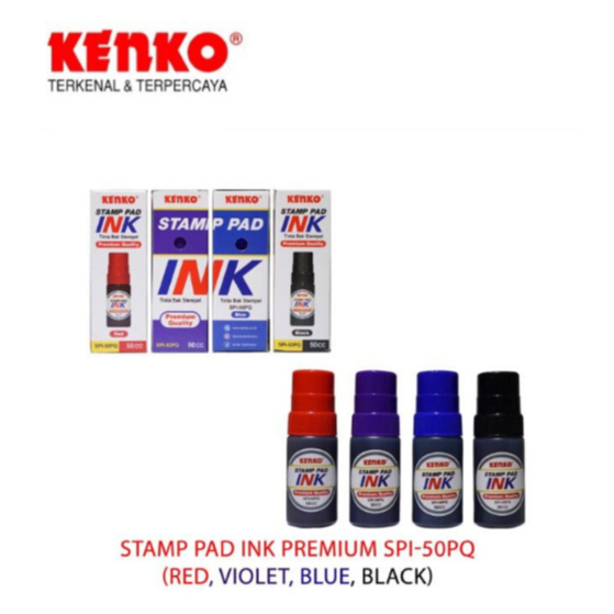 Jual Kenko Stamp Ink Premium / Tinta Refill Stamp Pad SPI-50PQ ( 4 PCS ...