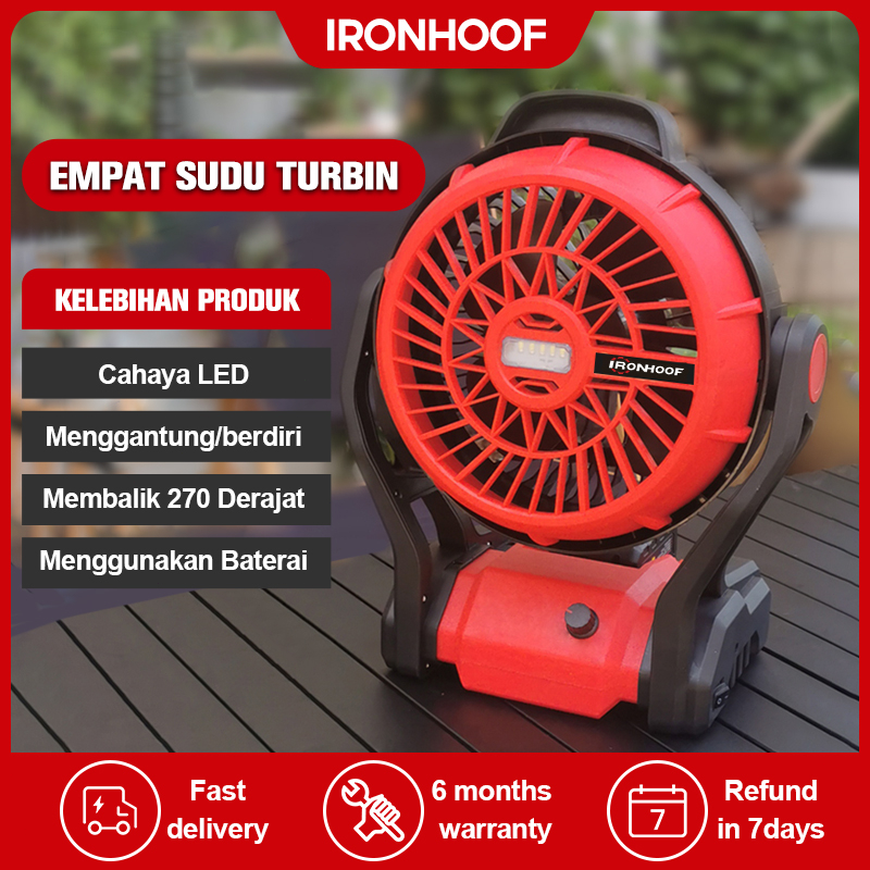 Jual IRONHOOF Kipas Angin Besi 5/12 Inch Kipas Emergency Mini Fan ...