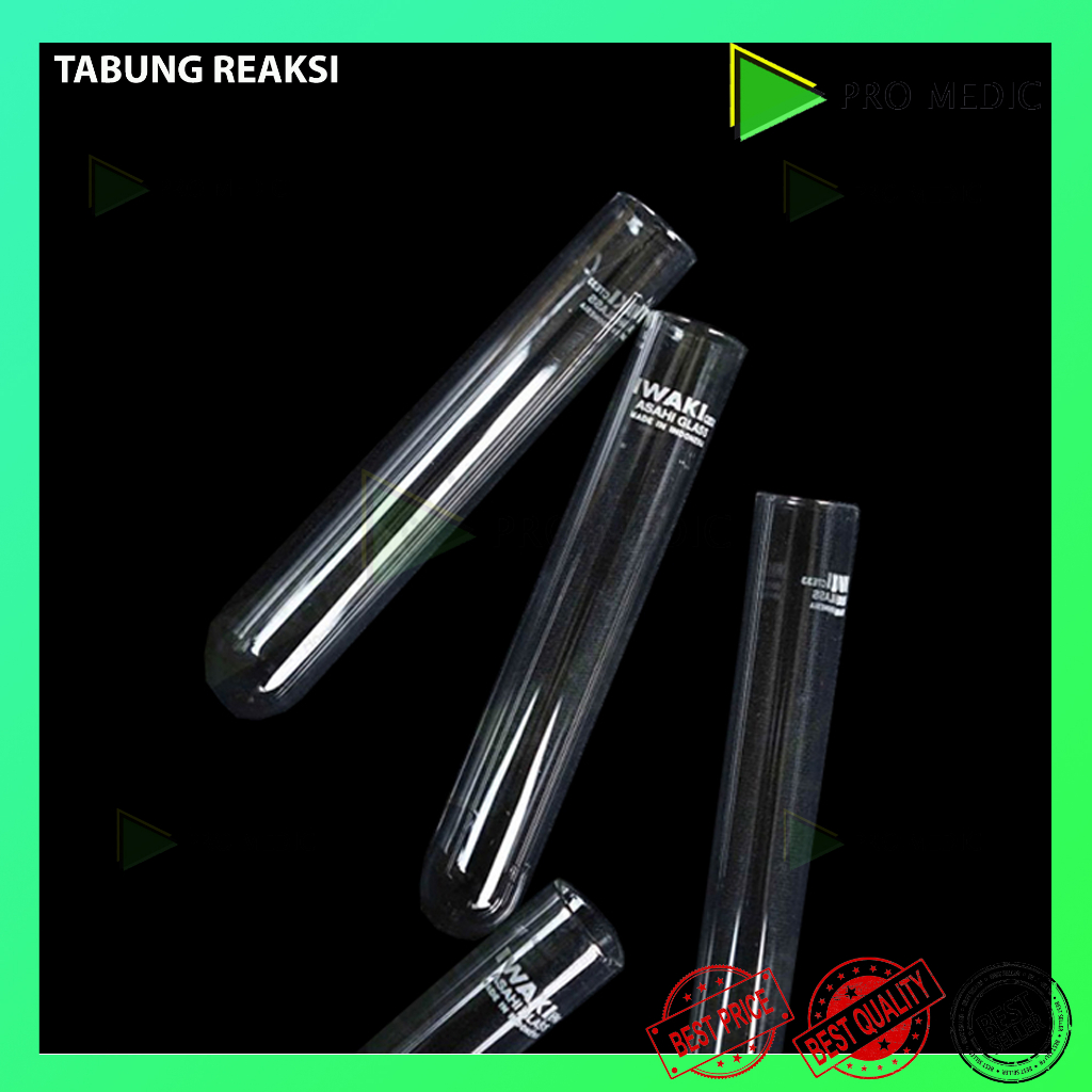Jual Tabung Reaksi 12ml 16x100mm Iwaki Pyrex Asahi 1box | Test Tube ...