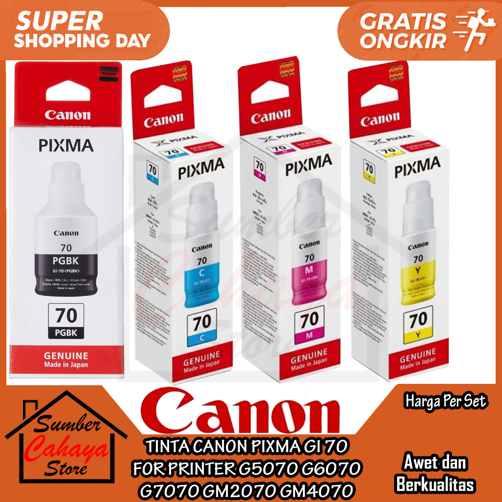 Jual Canon Gi 70 For Printer 1 Set 4 Warna Refill Ink Tipe Perinter ...
