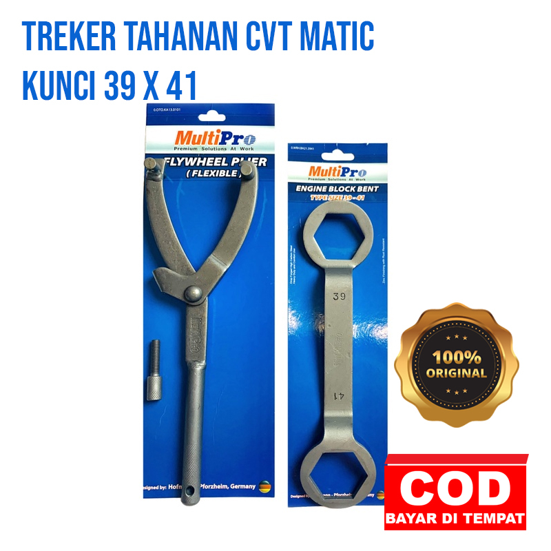 Jual Multipro Paket Set Treker Kunci Tahanan CVT & Kunci 39x41 Kopling Matic Original | Shopee ...