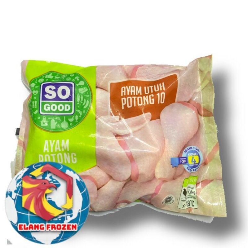 Jual So Good Ayam Utuh Potong 10 1,1kg | Shopee Indonesia