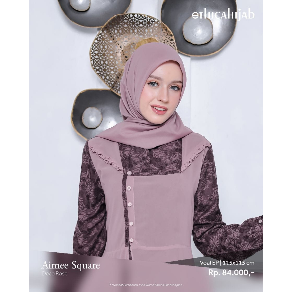 Jual ETHICA HIJAB SEGI EMPAT AIMEE SQUARE DECO ROSE | Shopee Indonesia