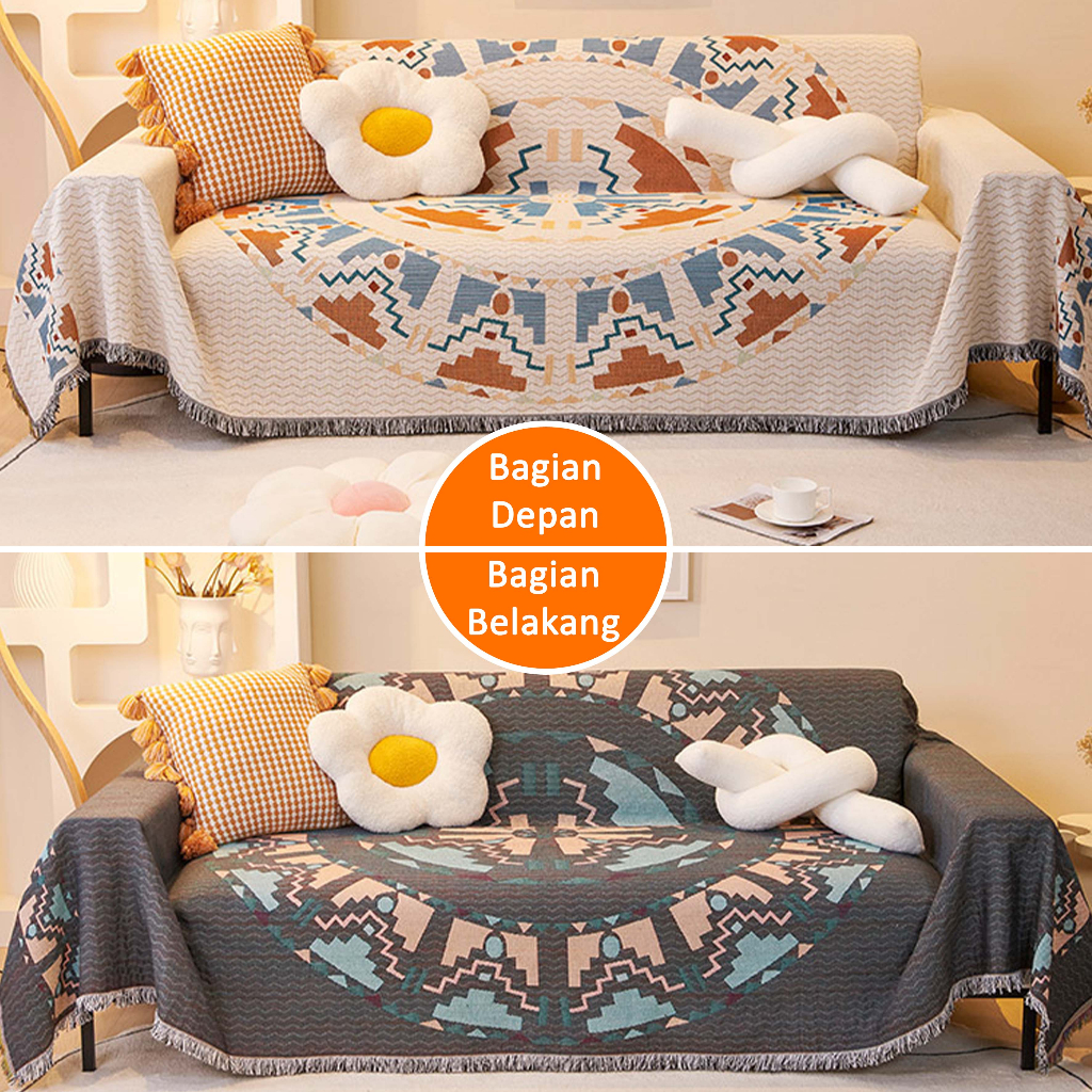 Jual DESOWOCO Cover Sofa sofa cover sarung sofa throw blanket Selimut sofa Motif Nordic Blanket ...