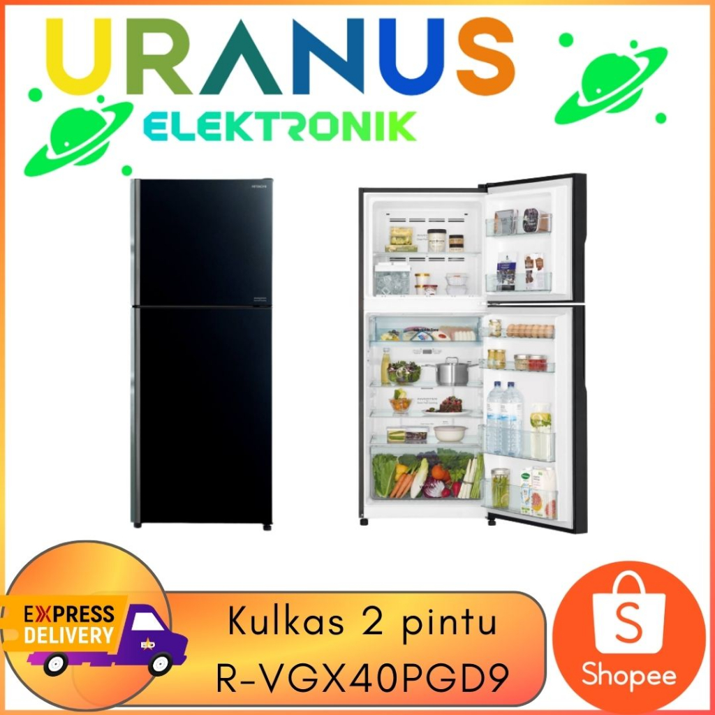 Jual HITACHI R-VGX40PGD9 GBK KULKAS HITACHI KAPASITAS TOTAL 340LITER | Shopee Indonesia