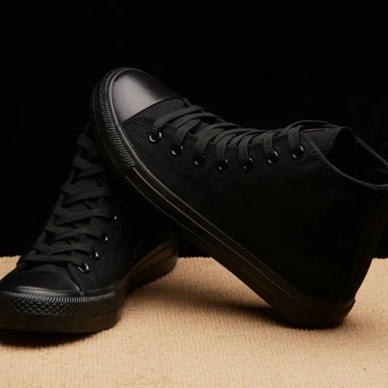 Jual Sepatu Sneaker Kanvas ERAZIO Basic Boot/Tinggi Classic Full black ...