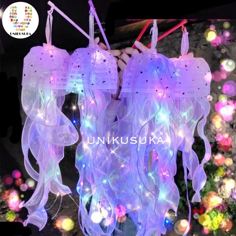 Jual [UNIKUSUKA] Mainan lampion ubur ubur anak, lantern jelly fish ...