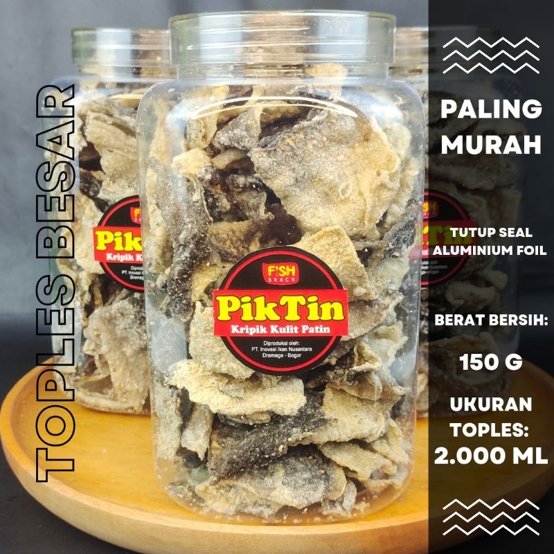 Jual Keripik kulit ikan patin | Fish Skin | kemasan toples ekonomis ...