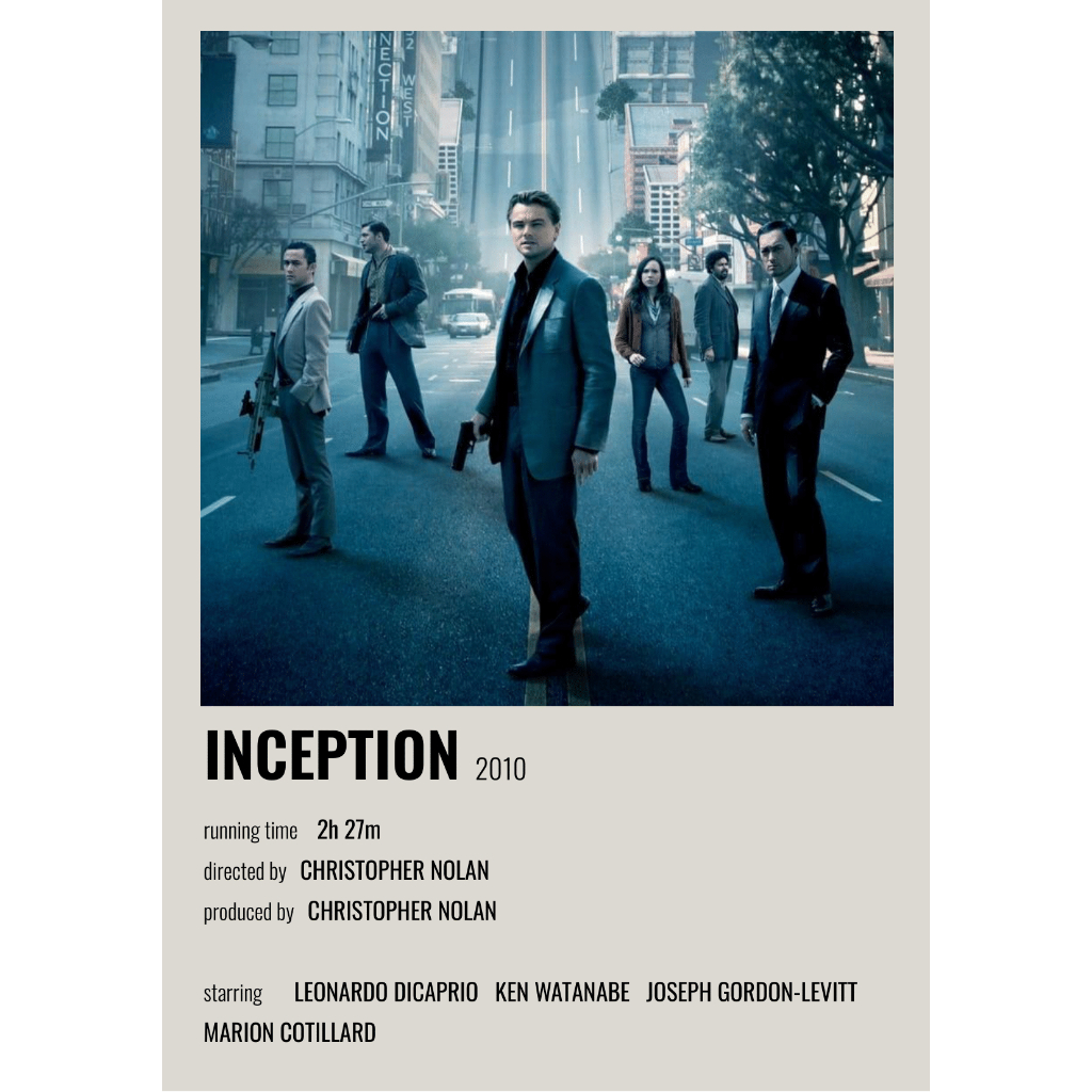 Jual Film Inception / Aesthetic Wall Decor / Movie Poster | Shopee ...