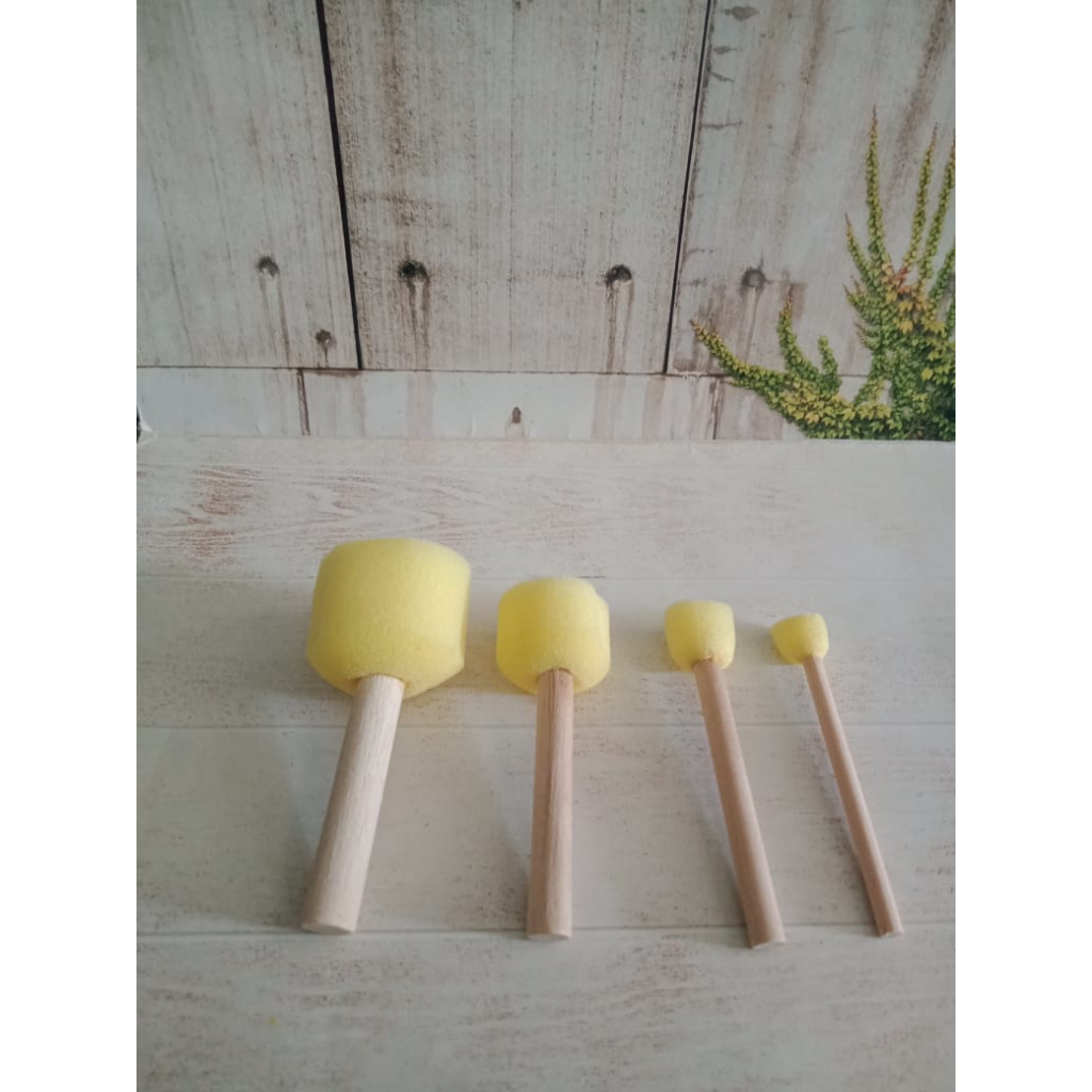 Jual Foam Brush Set Busa Spons Bulat Lukis | Shopee Indonesia