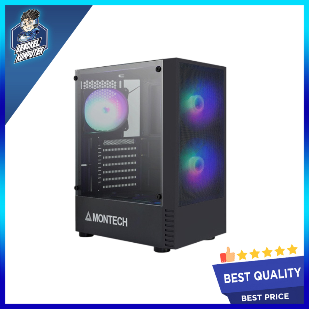 Jual CASING PC MONTECH X2 MESH BLACK DAN MESH WHITE | Shopee Indonesia