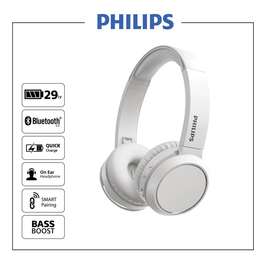 Jual Philips TAH4205 White On-ear Wireless Headphones / TAH 4205 ...