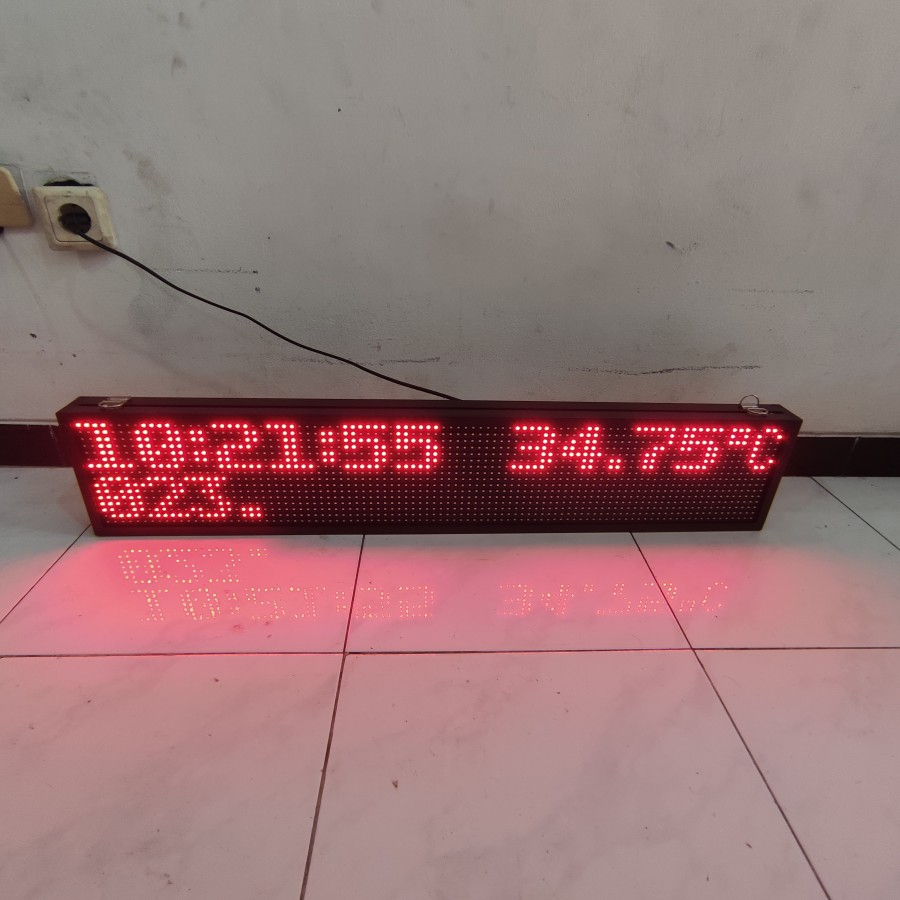 Jual Running Text 100cm X 20cm Runing Text Wifi Seting Android Led ...