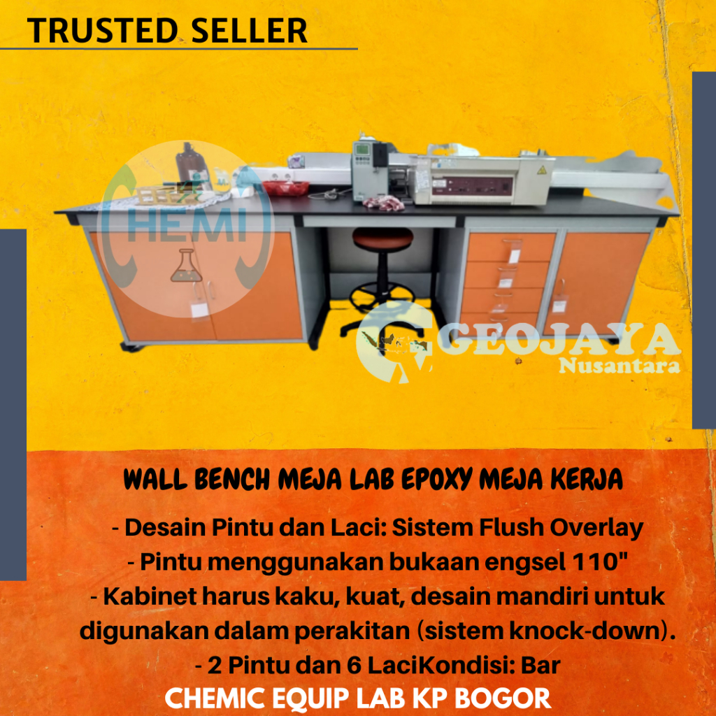 Jual WALL BENCH MEJA LAB EPOXY MEJA KERJA (ECO) | Shopee Indonesia