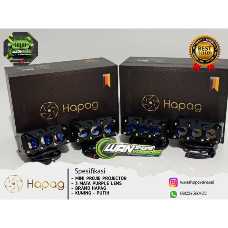 Jual [SIAP KIRIM] LAMPU SQL 3 MATA HAPAG PURPLE LENS 70WATT SEPASANG ...