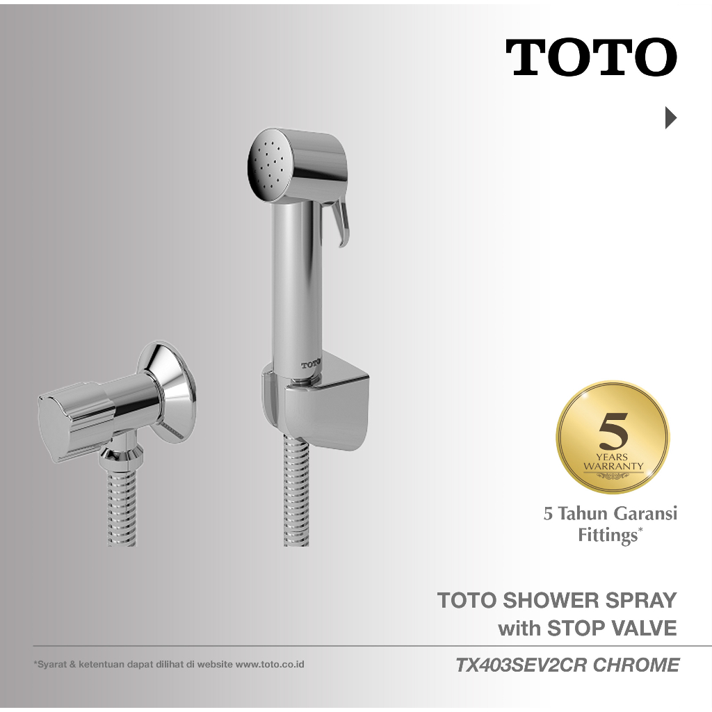 Jual TOTO Shower Spray With Stop Valve / Jet Shower TX403SEV2CR | Shopee Indonesia