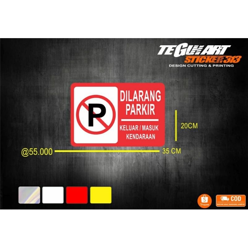 Jual STICKER DILARANG PARKIR | Shopee Indonesia
