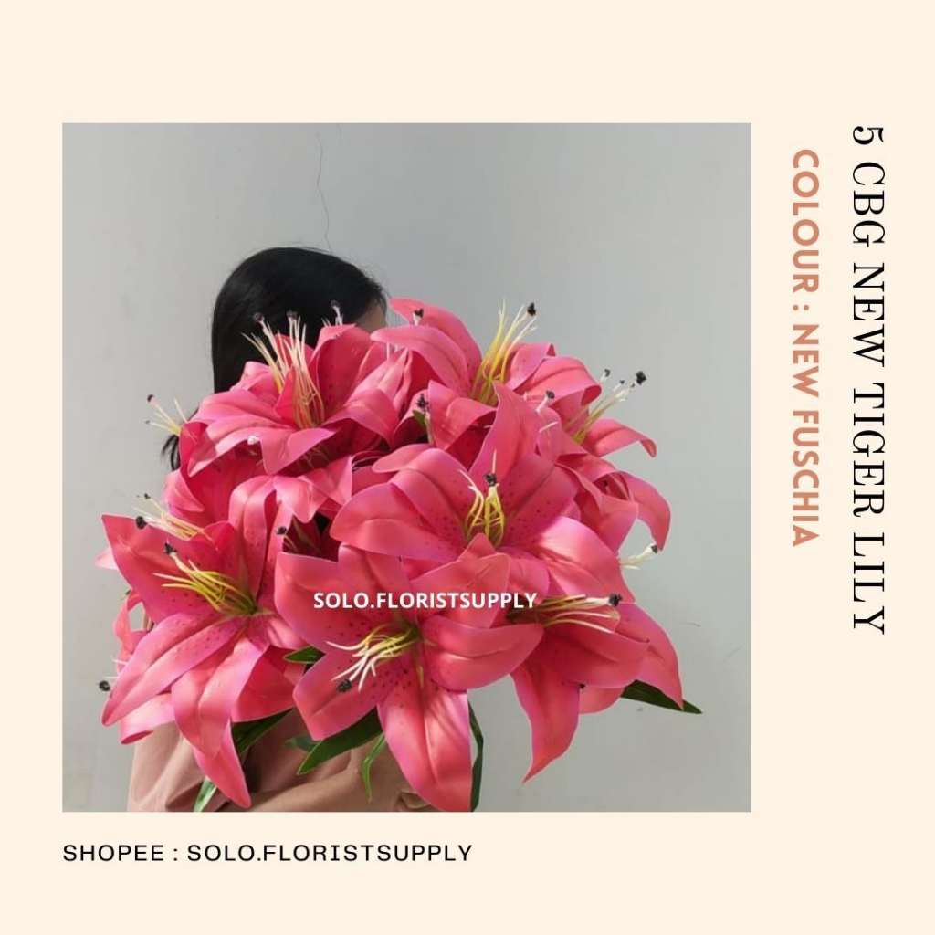 Jual 5 CABANG TIGER LILY Latex 5 Kuntum 2Biji Putik Daun Latex Bunga ...