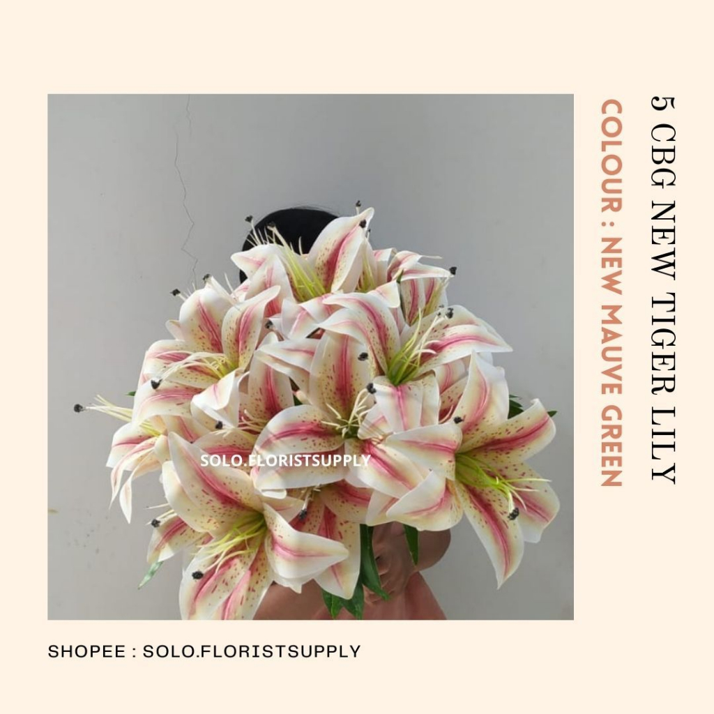 Jual 5 CABANG TIGER LILY Latex 5 Kuntum 2Biji Putik Daun Latex Bunga ...