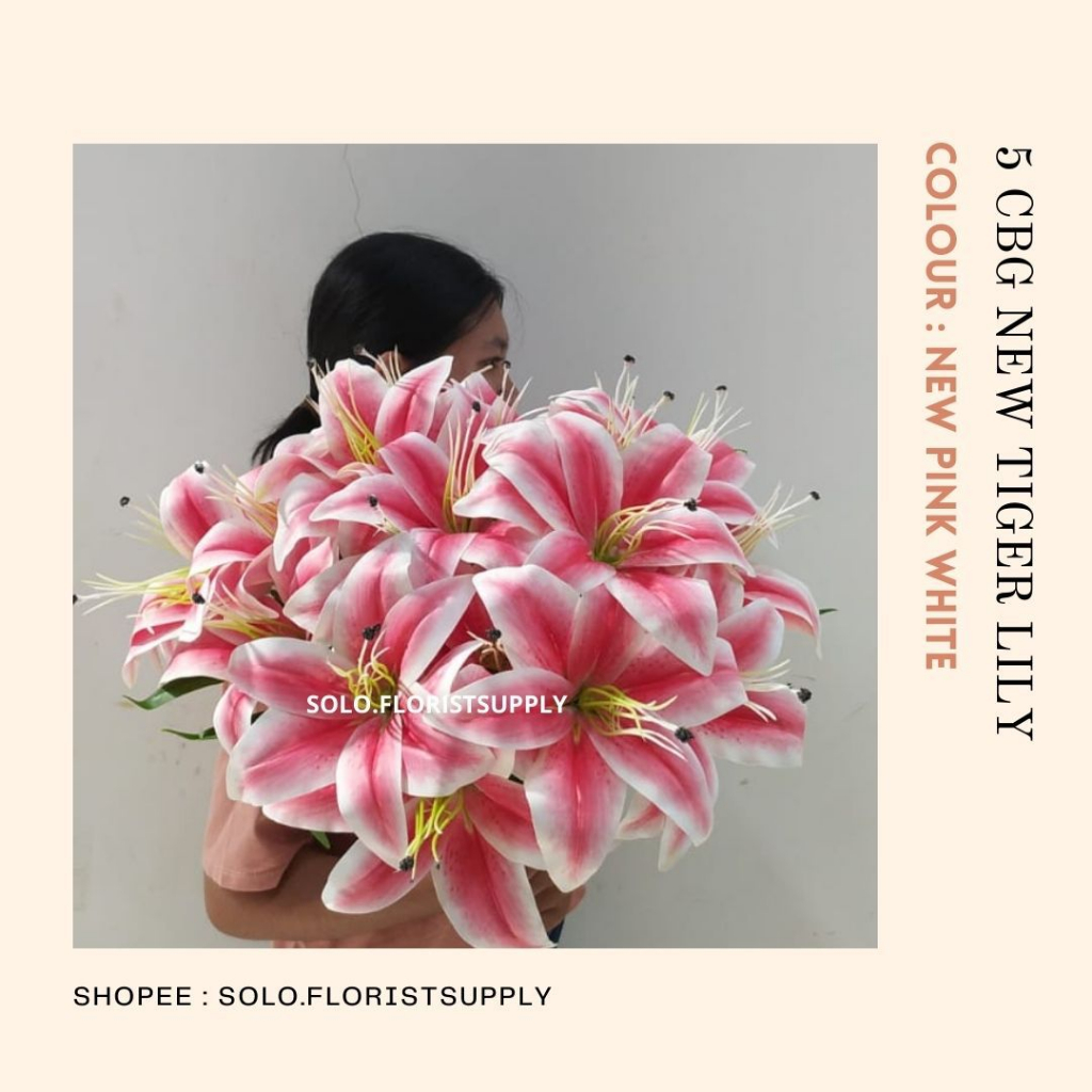 Jual 5 CABANG TIGER LILY Latex 5 Kuntum 2Biji Putik Daun Latex Bunga ...