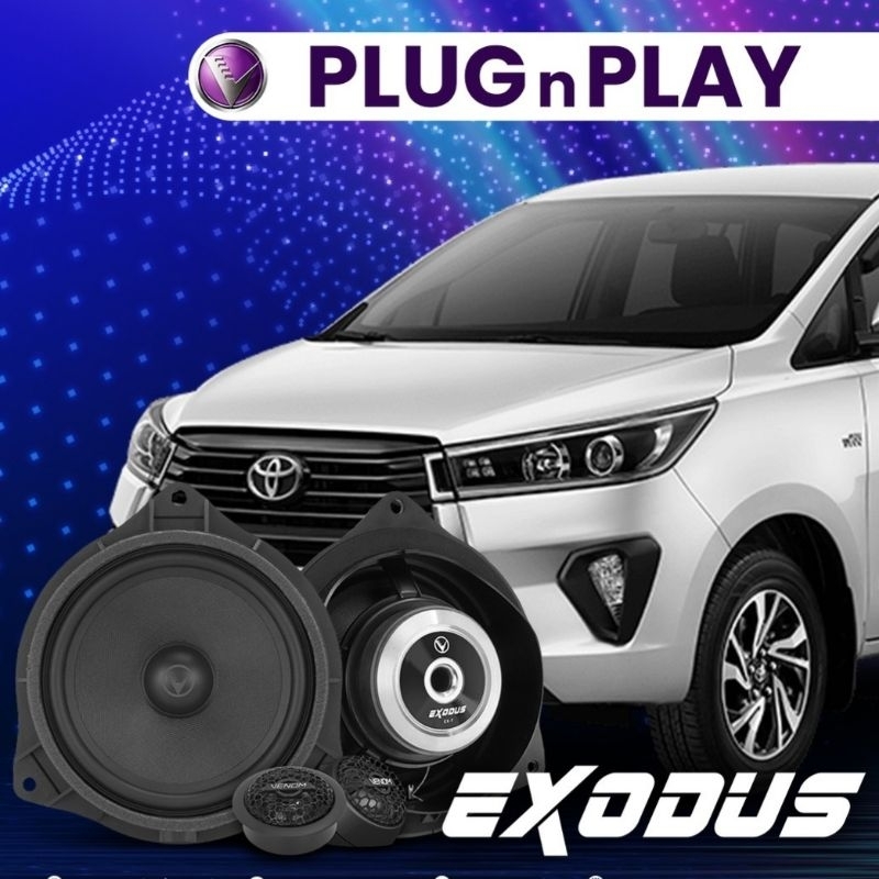 Jual Speaker Split 2way Venom Exodus Plug N Play OEM Toyota Innova ...
