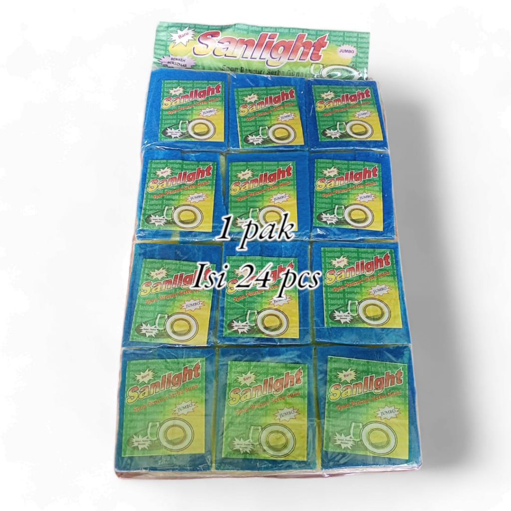 Jual spon cuci piring/spon pencuci piring/spons biru/spon merah 1 pak ...