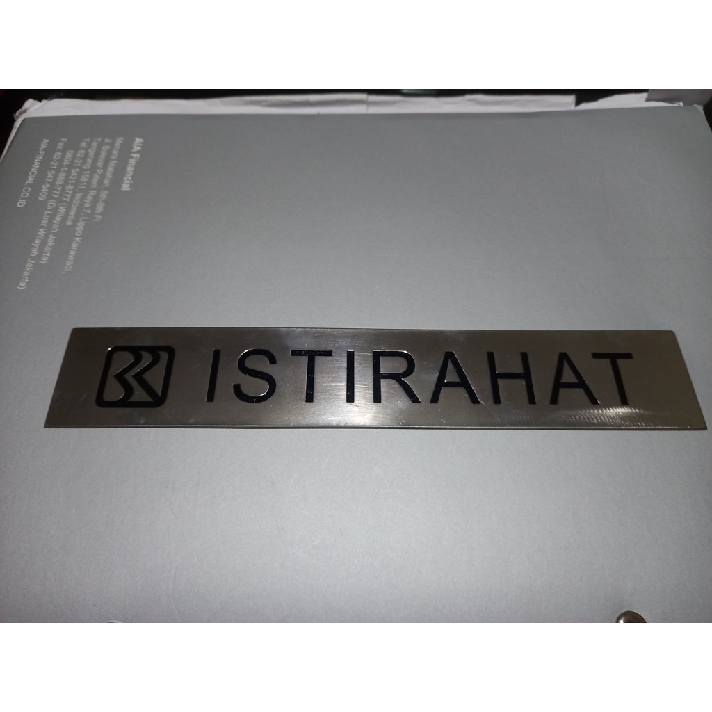 Jual KENSI Name Plate Wall Plate papan nama petunjuk jabatan meja ...
