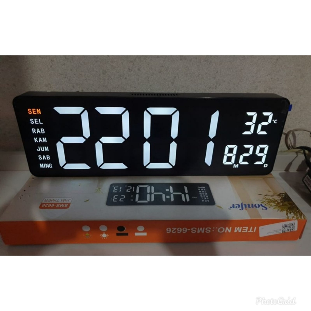 Jual Jam Timer Digital Jam Dinding Countdown Stopwatch SONIFER 39 x 13 ...